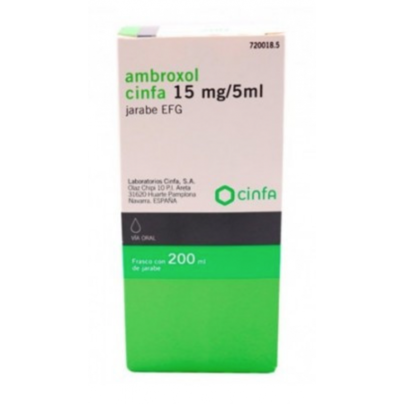 AMBROXOL Cinfa EFG 15 mg/5 ml Jarabe Frasco 200 ml (PET)